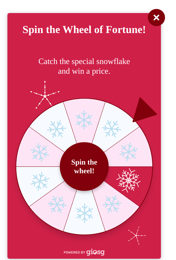 Using wheel of fortune element