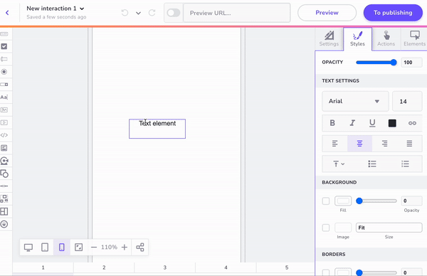 Using variables like user input text inside interactions